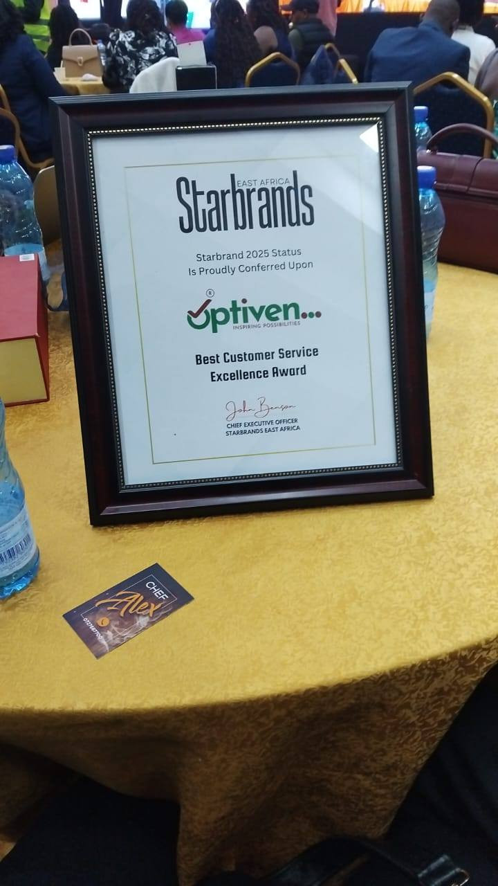 Optiven Scoops Best Customer Service Excellence Award | Tukio